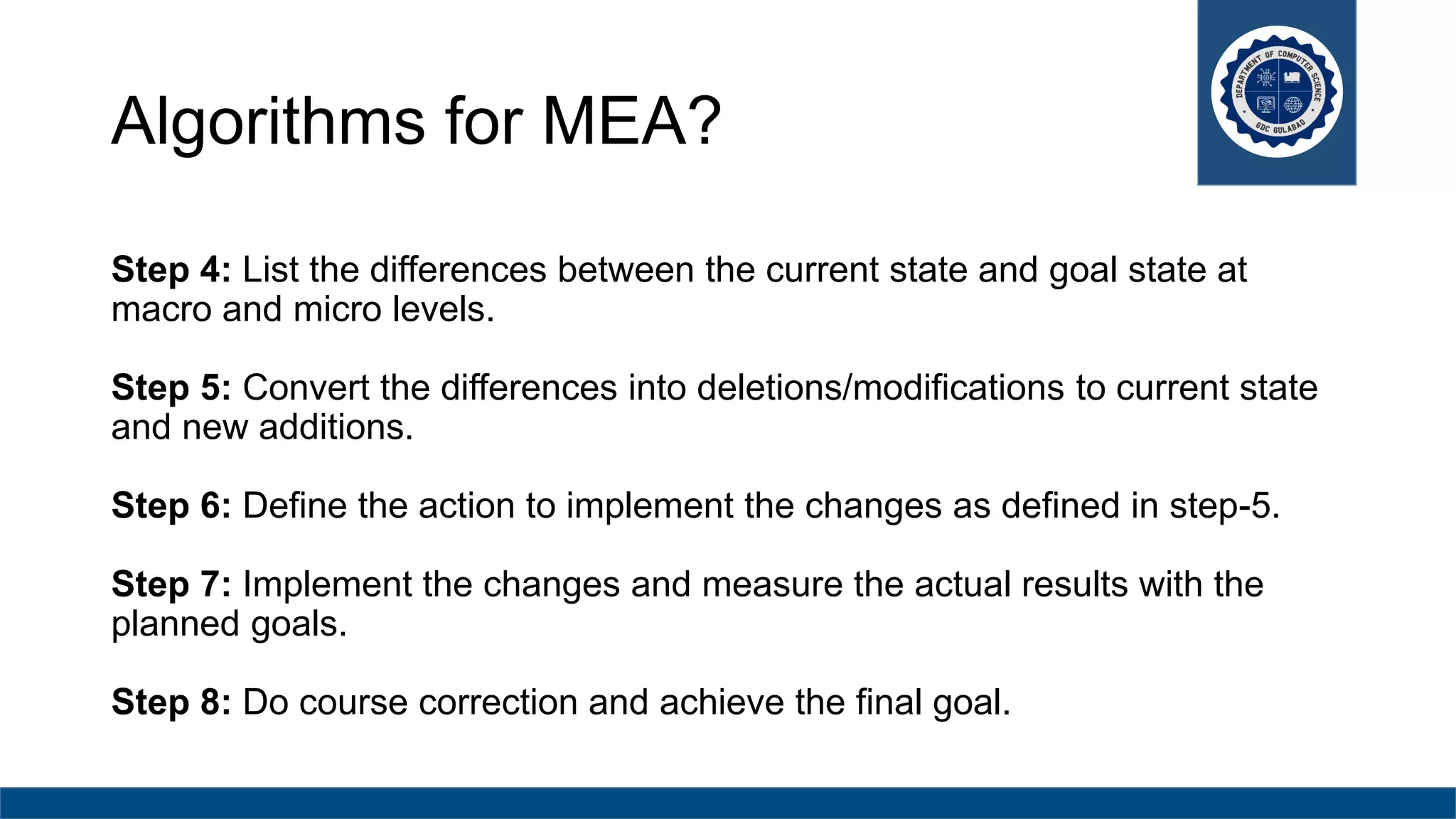 Lecture 4 means end analysis | PDF