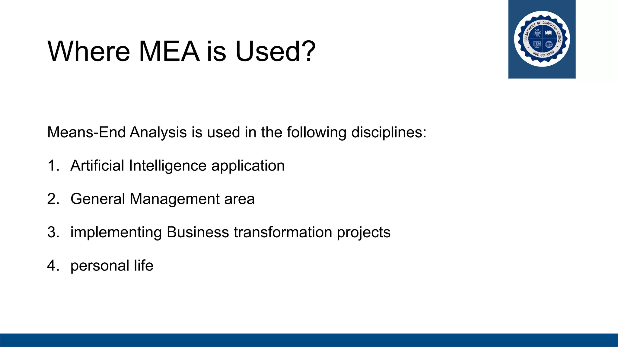 Lecture 4 means end analysis | PDF