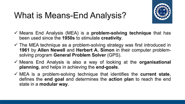 Lecture 4 means end analysis | PDF