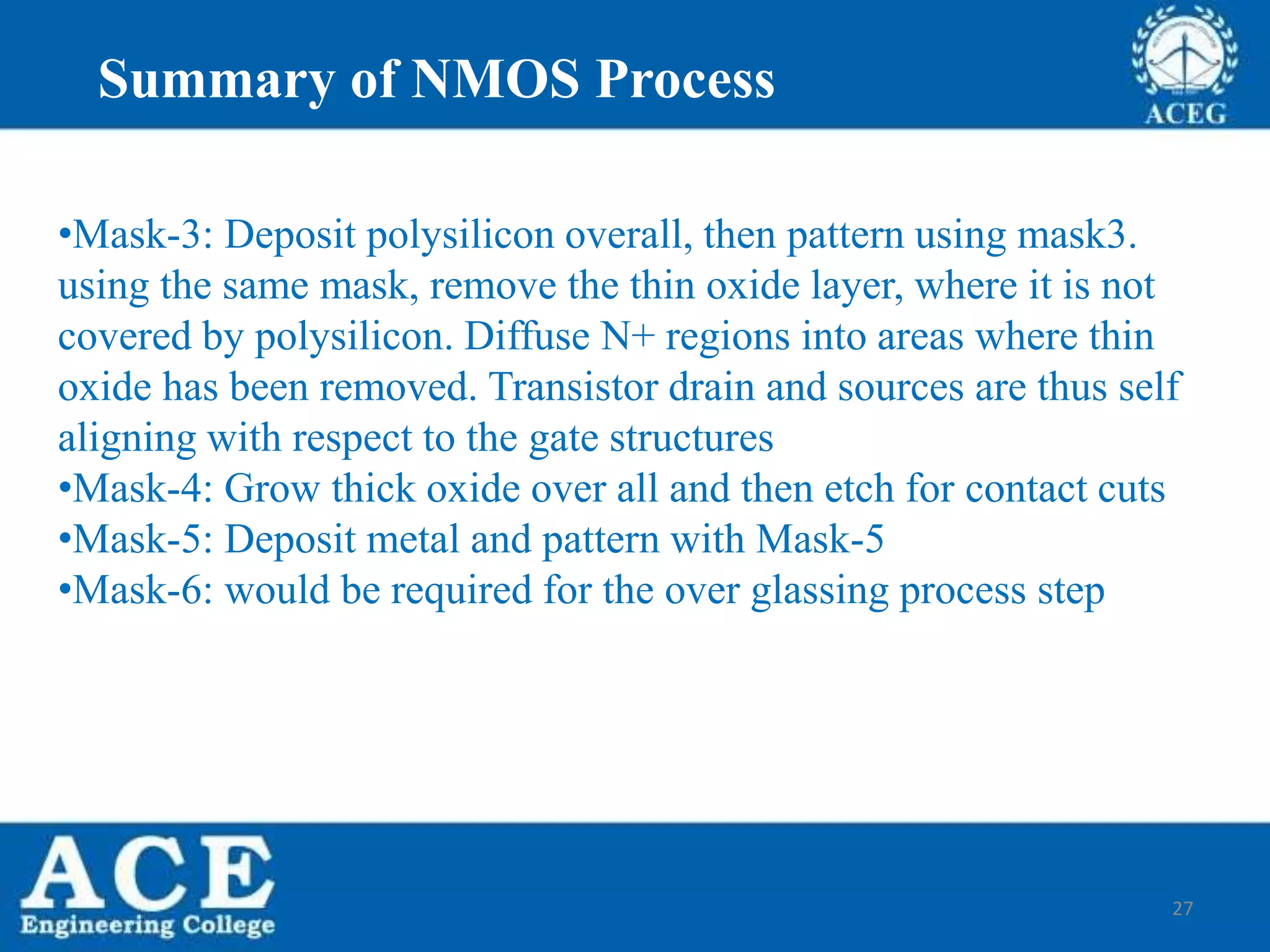 Lecture4 nmos process | PPTX