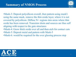 Lecture4 nmos process | PPTX | Consumer Electronics | Technology ...