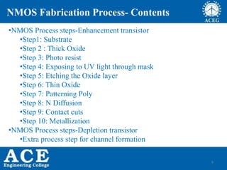 Lecture4 nmos process | PPTX