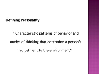Lecture 4 personality | PPTX