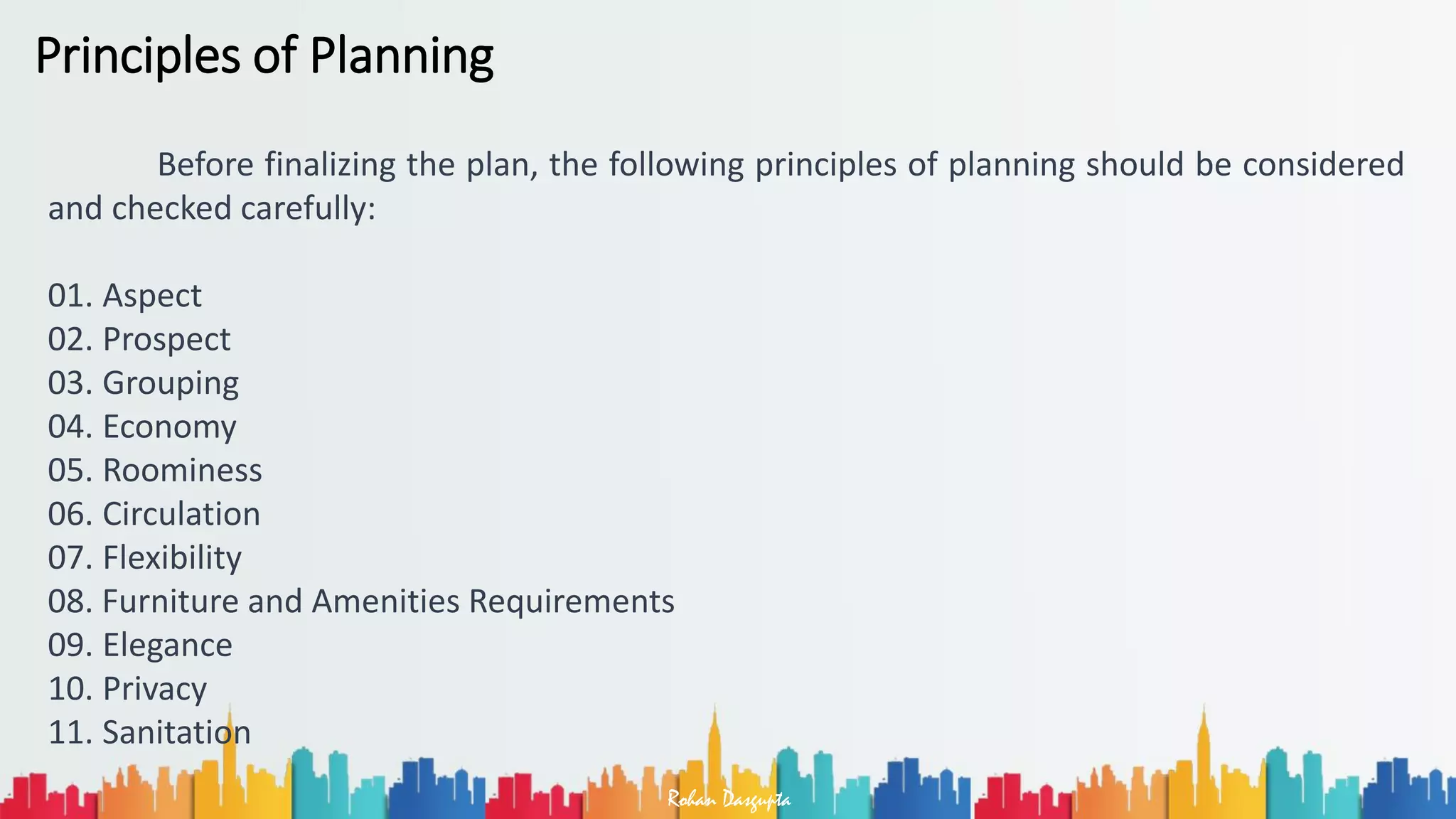 Principles of Planning for Residential Buildings | PDF