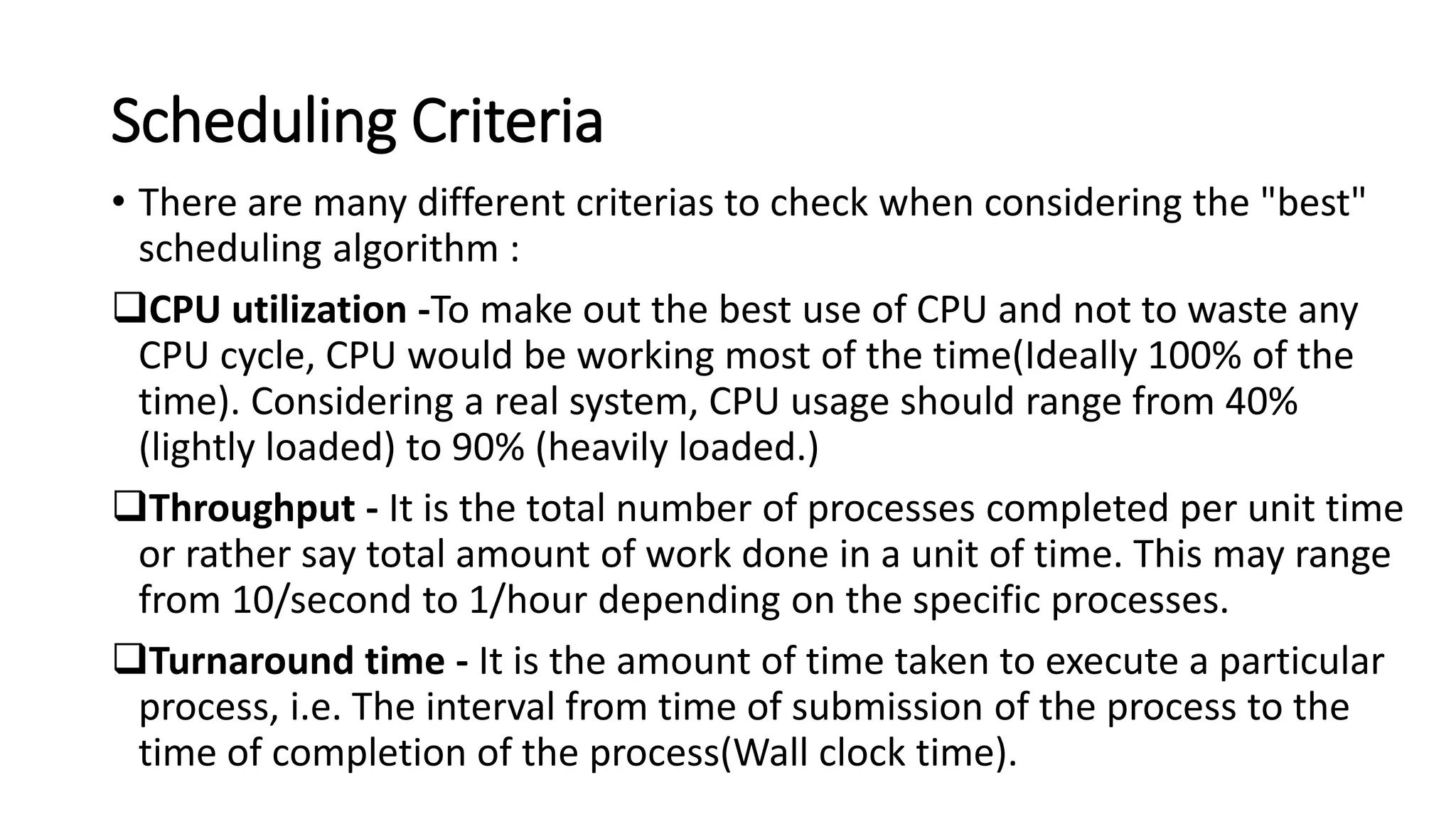 Lecture 4 process cpu scheduling | PPT Lecture 4 process cpu scheduling | PPT