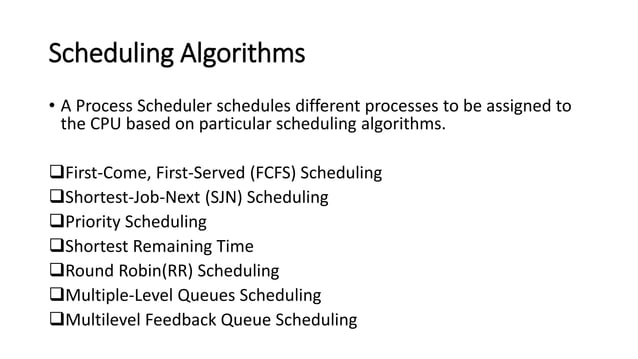 Lecture 4 Process Cpu Scheduling Ppt 