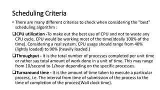 Lecture 4 process cpu scheduling | PPTX