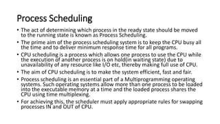 Lecture 4 process cpu scheduling | PPTX