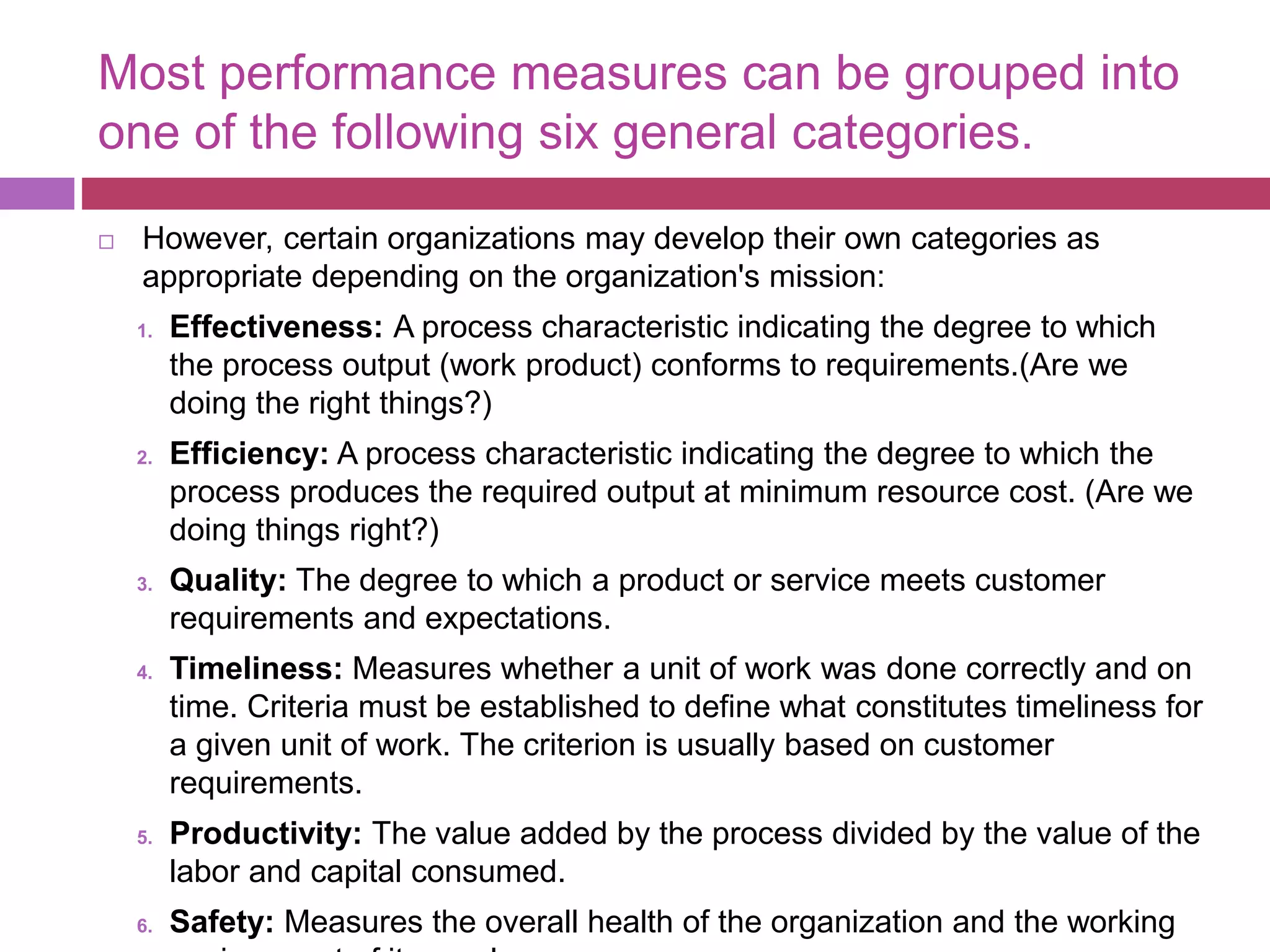 Lecture 4 Quality Performance Measurement Tools And Techniques Pptx Business Operations