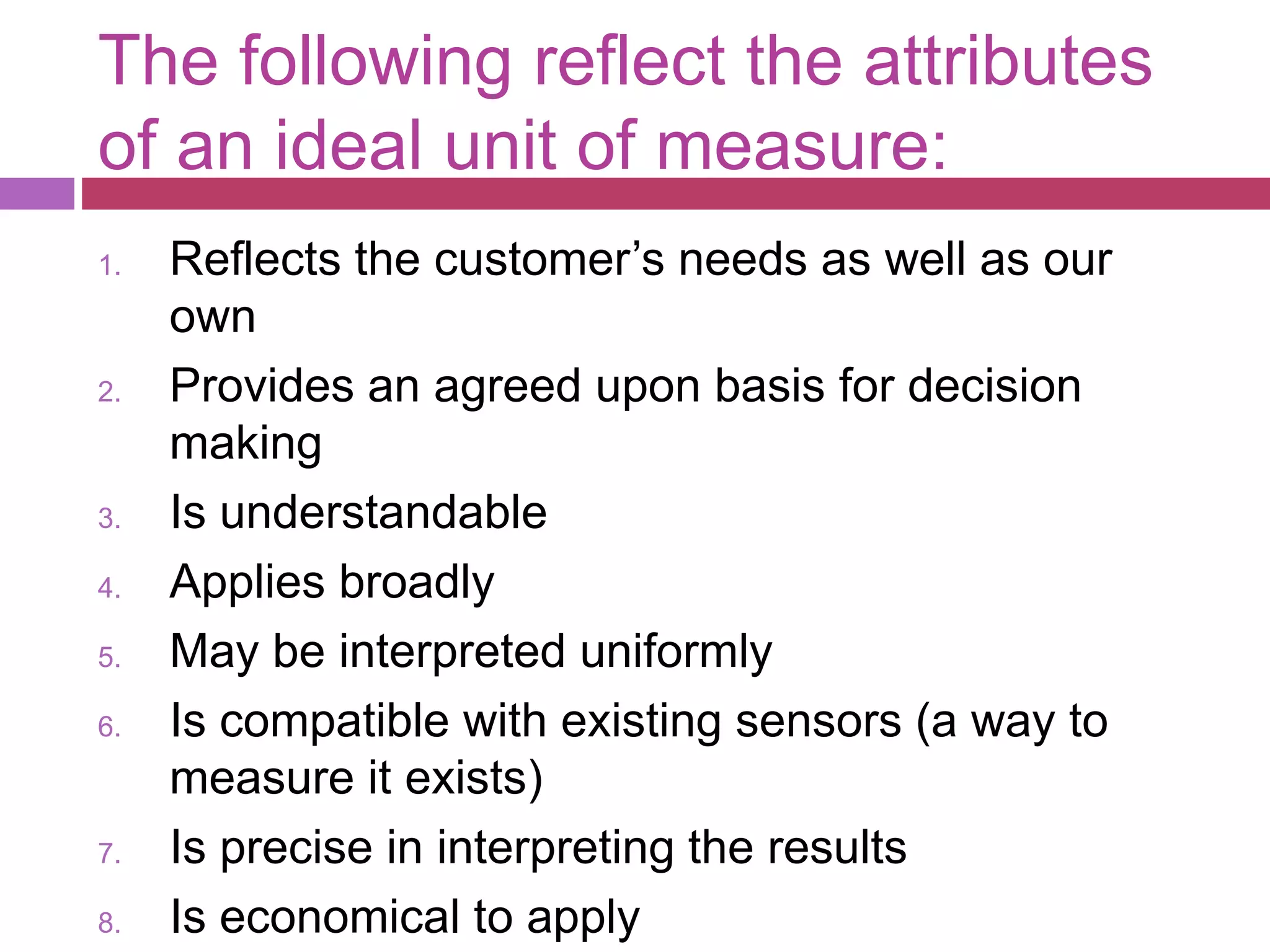Lecture 4 Quality Performance Measurement Tools And Techniques Pptx Business Operations