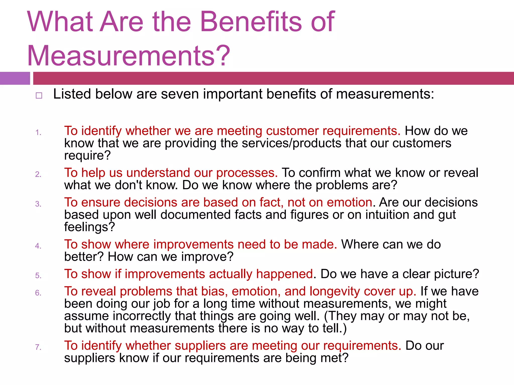 Lecture 4 quality performance measurement tools and techniques | PPTX