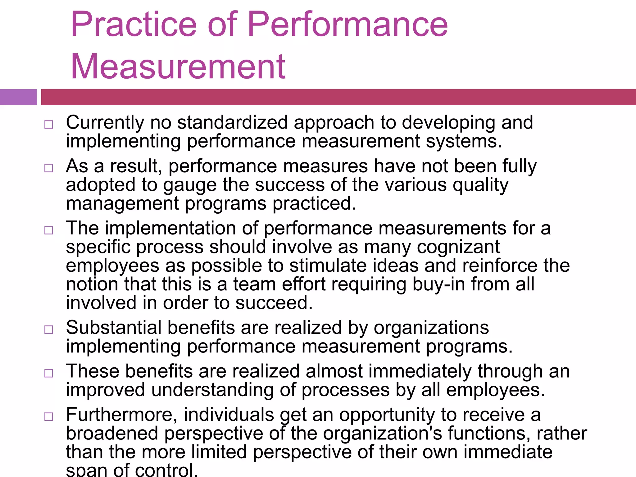 Lecture 4 Quality Performance Measurement Tools And Techniques Pptx Business Operations