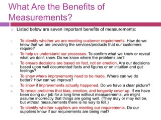 Lecture 4 quality performance measurement tools and techniques | PPTX