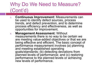 Lecture 4 quality performance measurement tools and techniques | PPTX