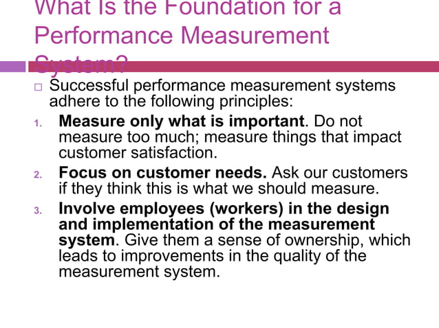 Lecture 4 quality performance measurement tools and techniques | PPTX | Business Operations ...
