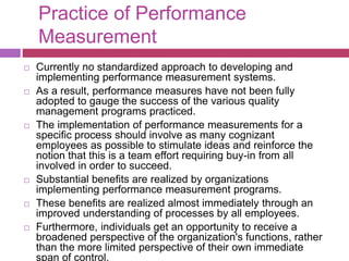 Lecture 4 quality performance measurement tools and techniques | PPTX