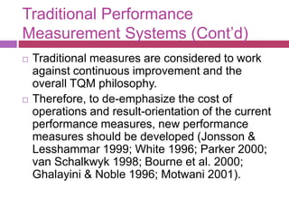 Lecture 4 quality performance measurement tools and techniques | PPTX