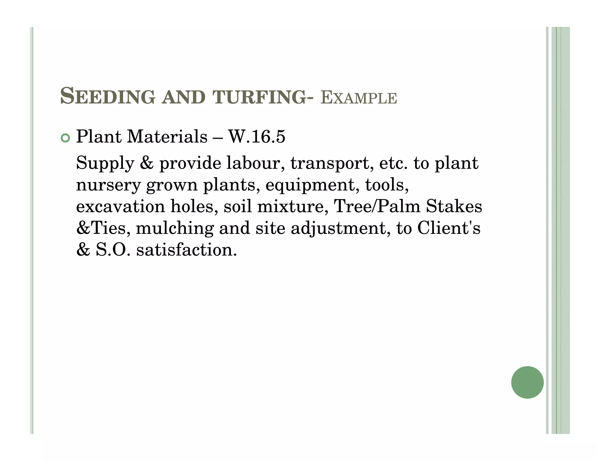 M3 Lecture 4 seeding and turfing | PDF