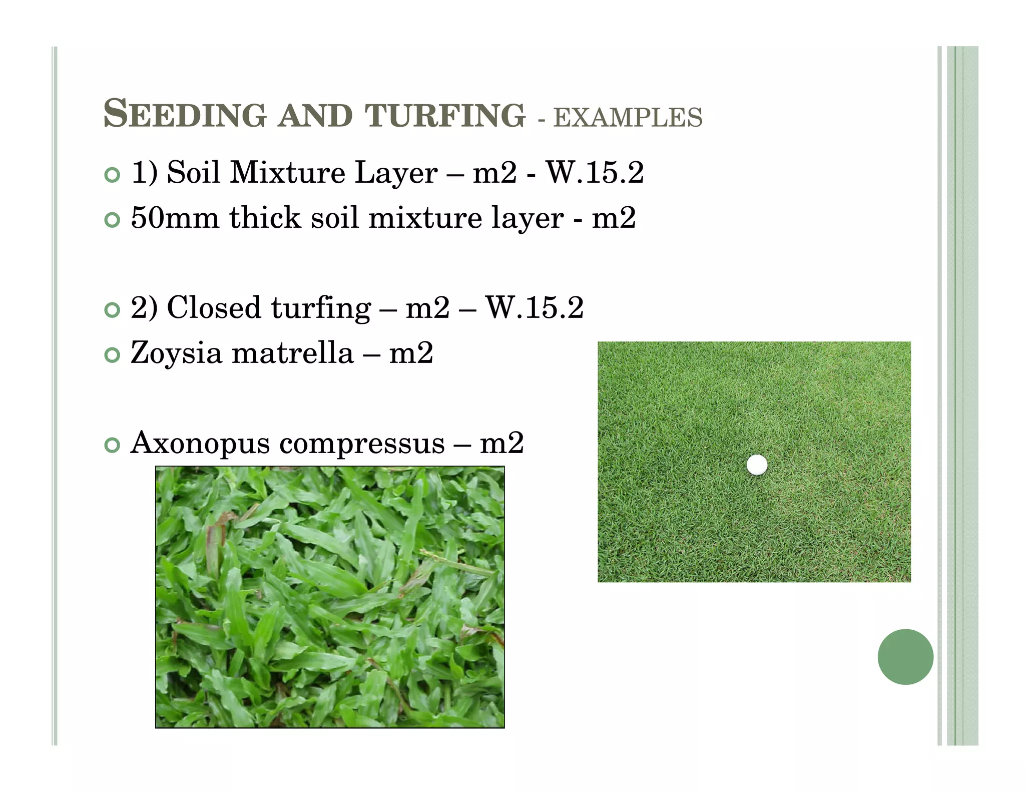 M3 Lecture 4 seeding and turfing | PDF
