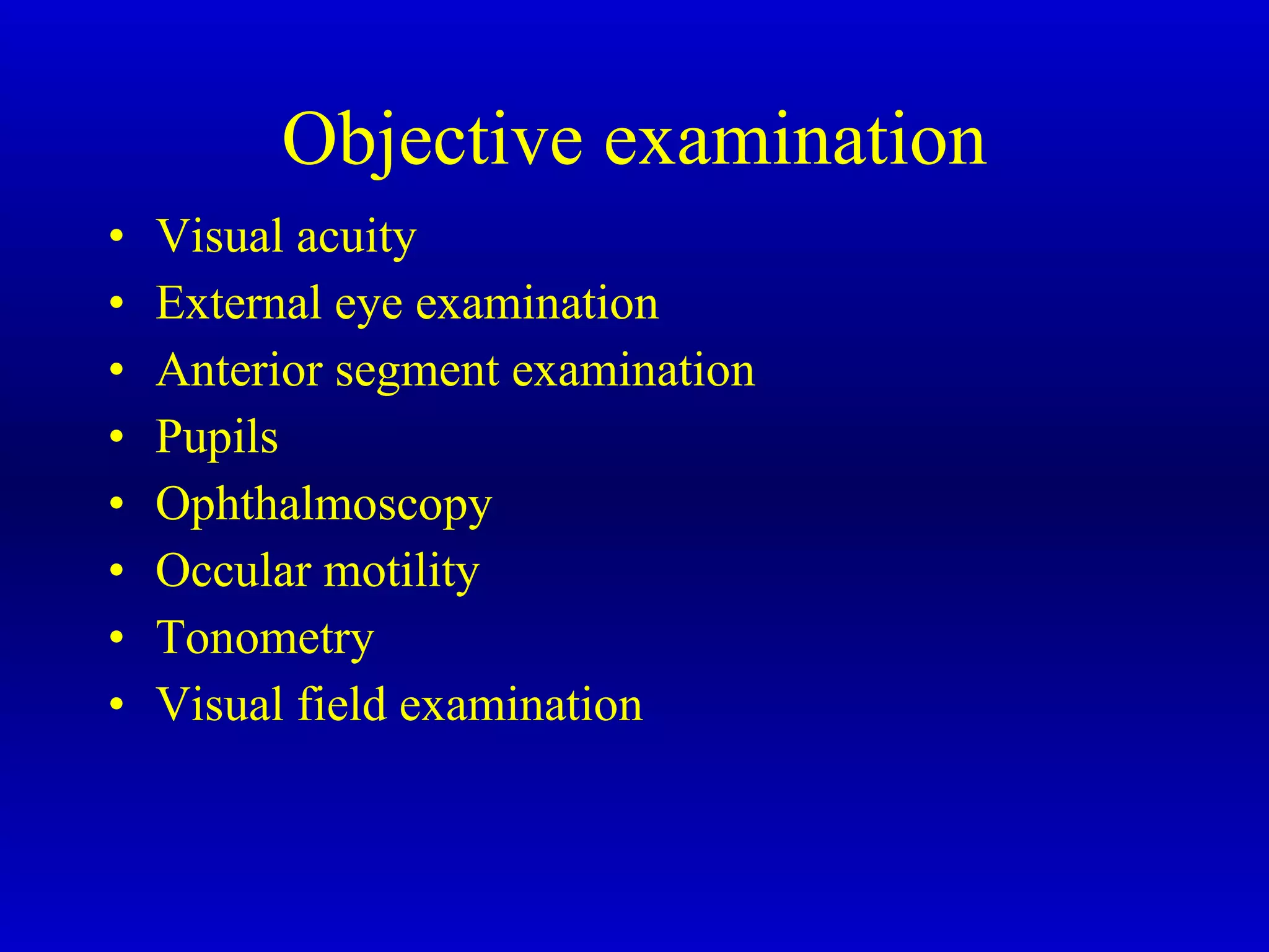 Lecture4 subjective and objective eye exam | PPT