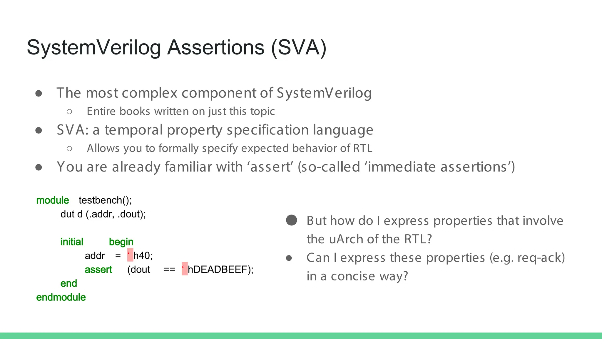 An Overview Of Systemverilog For Design And Verification Ppt