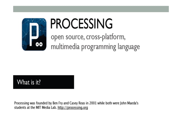 COMP 4026 Lecture4: Processing and Advanced Interface Technology | PDF | Computer Software and ...