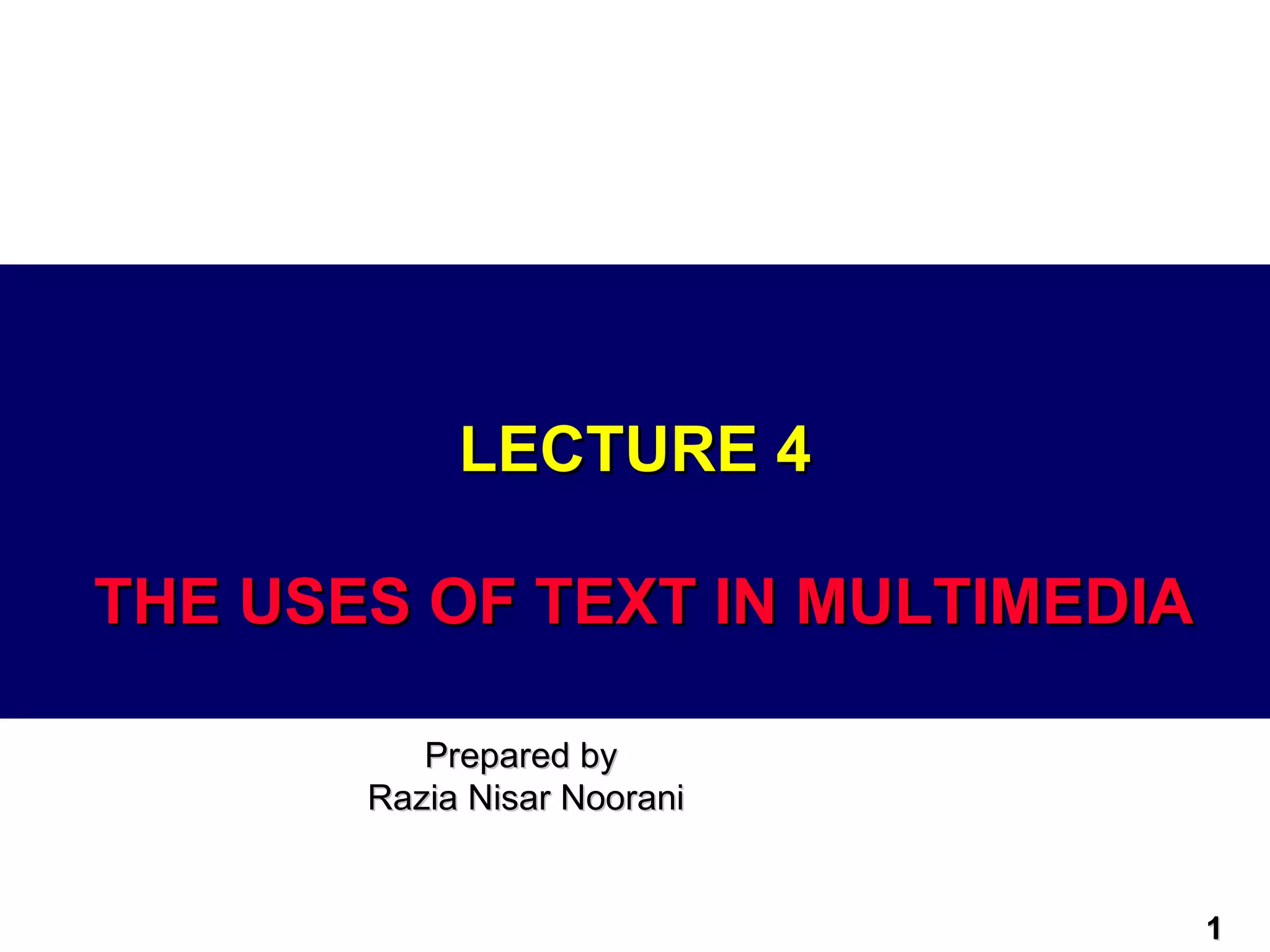 Lecture 4 text | PPT
