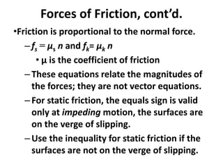 Lecture 4-The Laws of Motion.pptx physics | PPTX