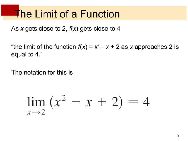 Lecture 4 the limit of a function | PPT