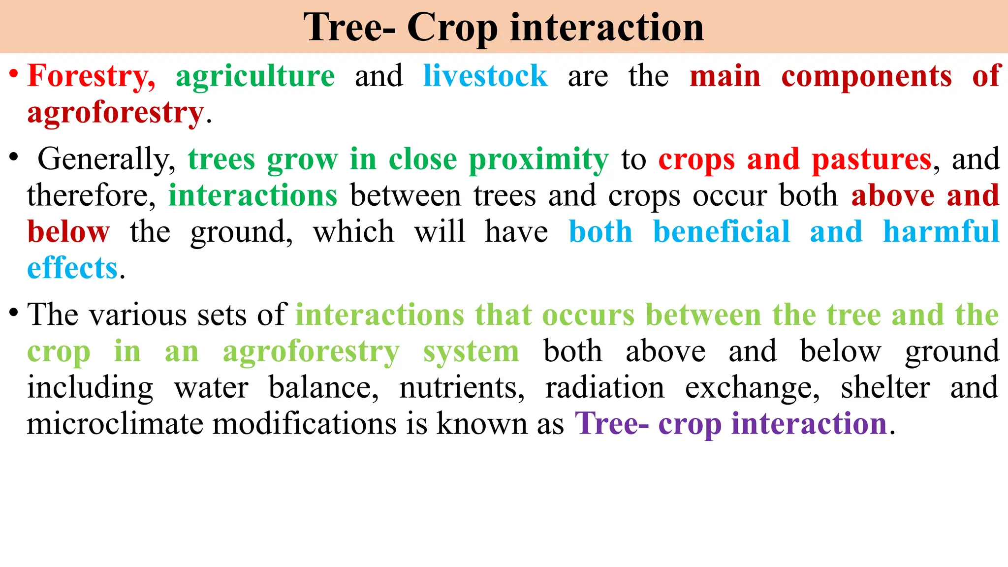 Lecture 4-Tree and Crop interaction in a agroforestry system.pptx