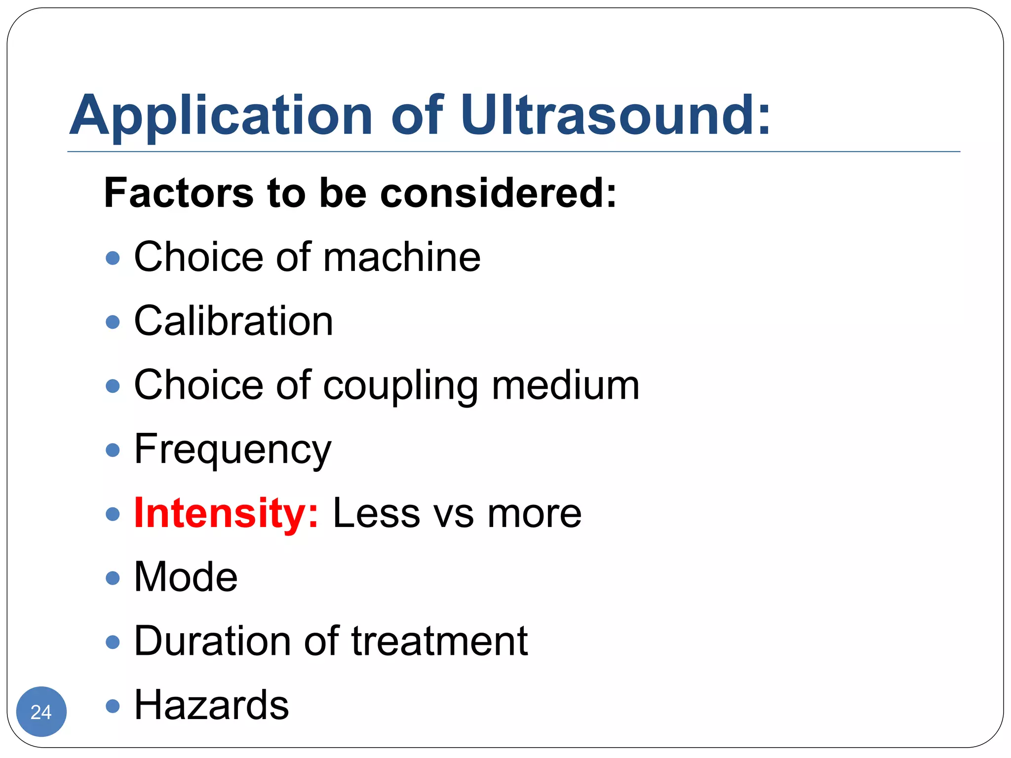 Therapeutic Ultrasound for Physiotherapy students | PPTX