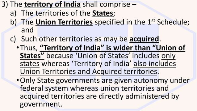 Lecture 4 union and its territory | PPTX | Political Issues & policy ...