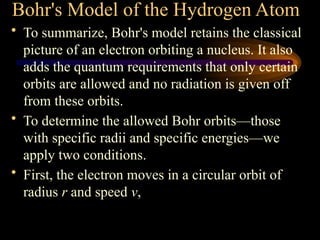 Lecture #43 Bohr's atomic model presentation | PPTX