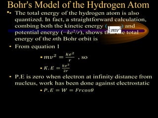 Lecture #43 Bohr's atomic model presentation | PPTX