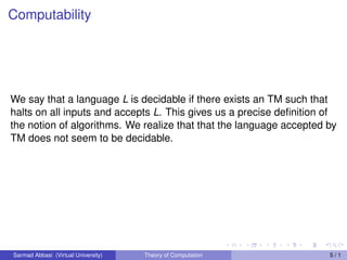lecture 45.pdf theory of computation slides | PDF