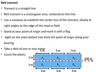 Lecture 48 Plot and Plotless Sampling techniques for habitat ...