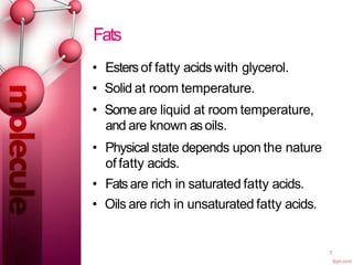 Lipids Molecule Class study Lecture Notes | PPT