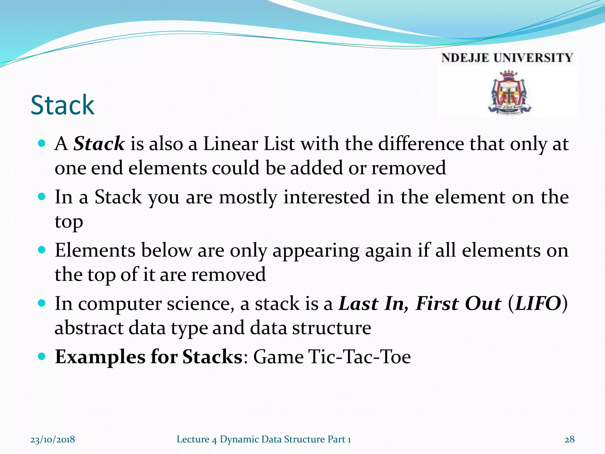 Lecture4a Dynamic Datastructure Ppt 8527