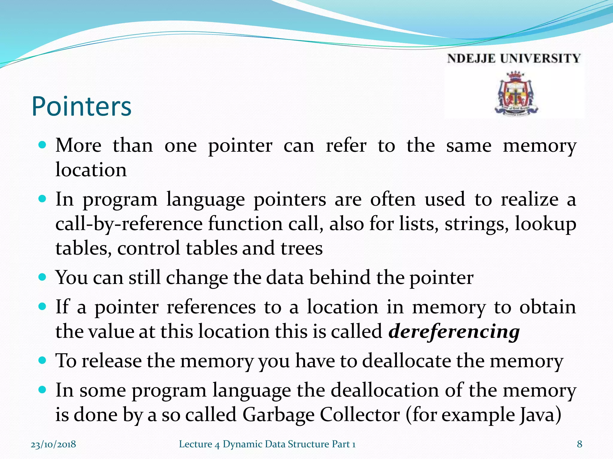 Lecture4a Dynamic Data Structure Ppt