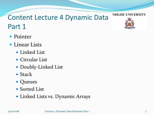 Lecture4a Dynamic Data Structure Ppt