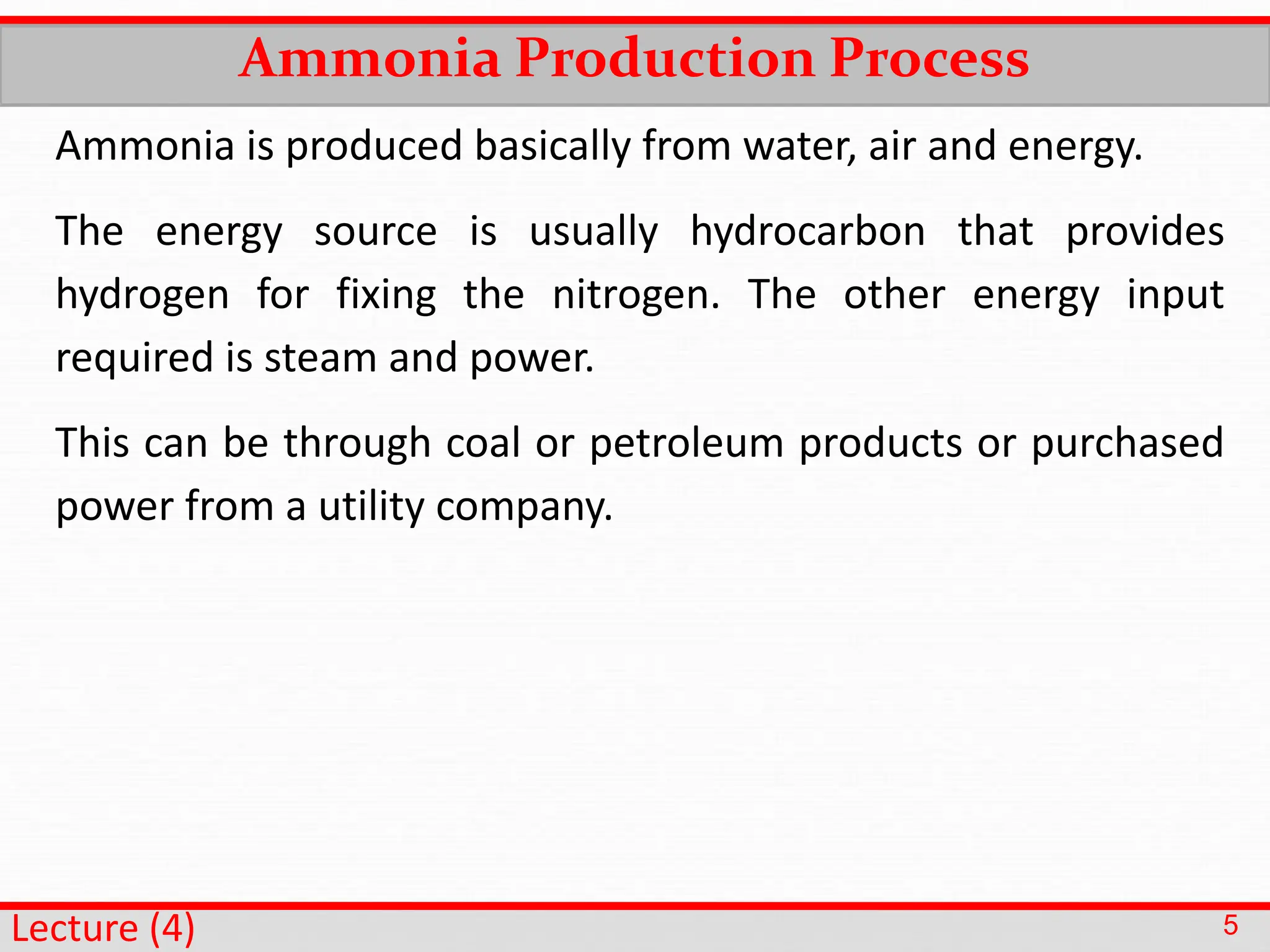 Lecture 4 Ammonia Production.ppt