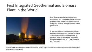 Lecture 4 biomass and geothermal energy | PPTX | Power and Energy ...