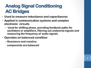 Lecture 4 b signalconditioning_ac bridge | PDF
