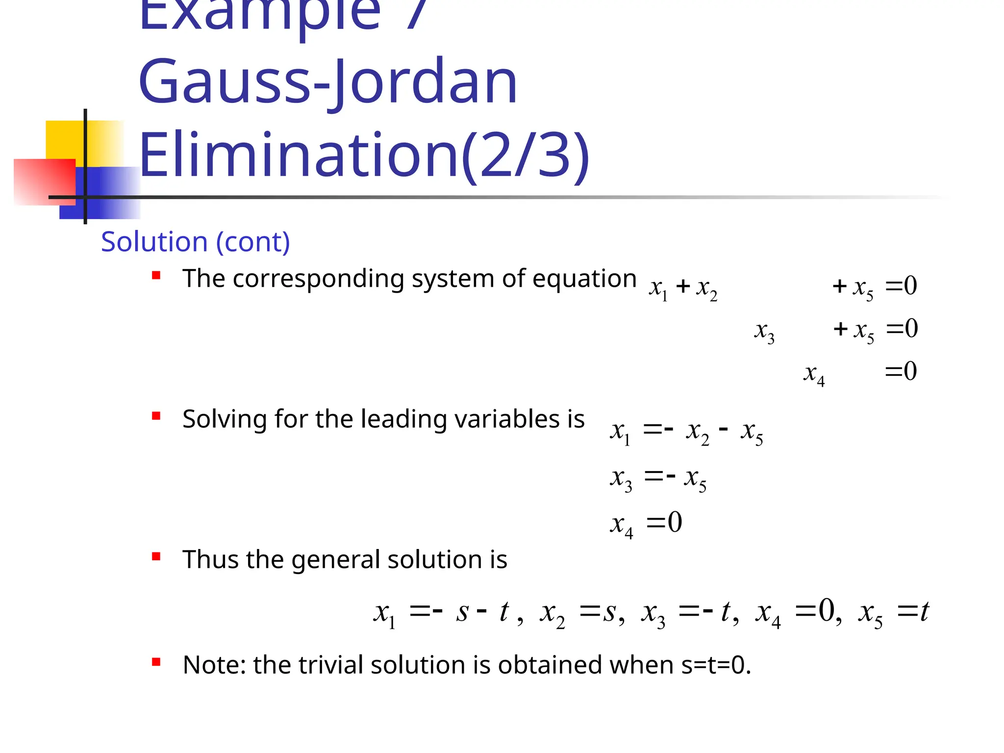 Lecture 4(chapter 1) - (1) linear algebra | PPT