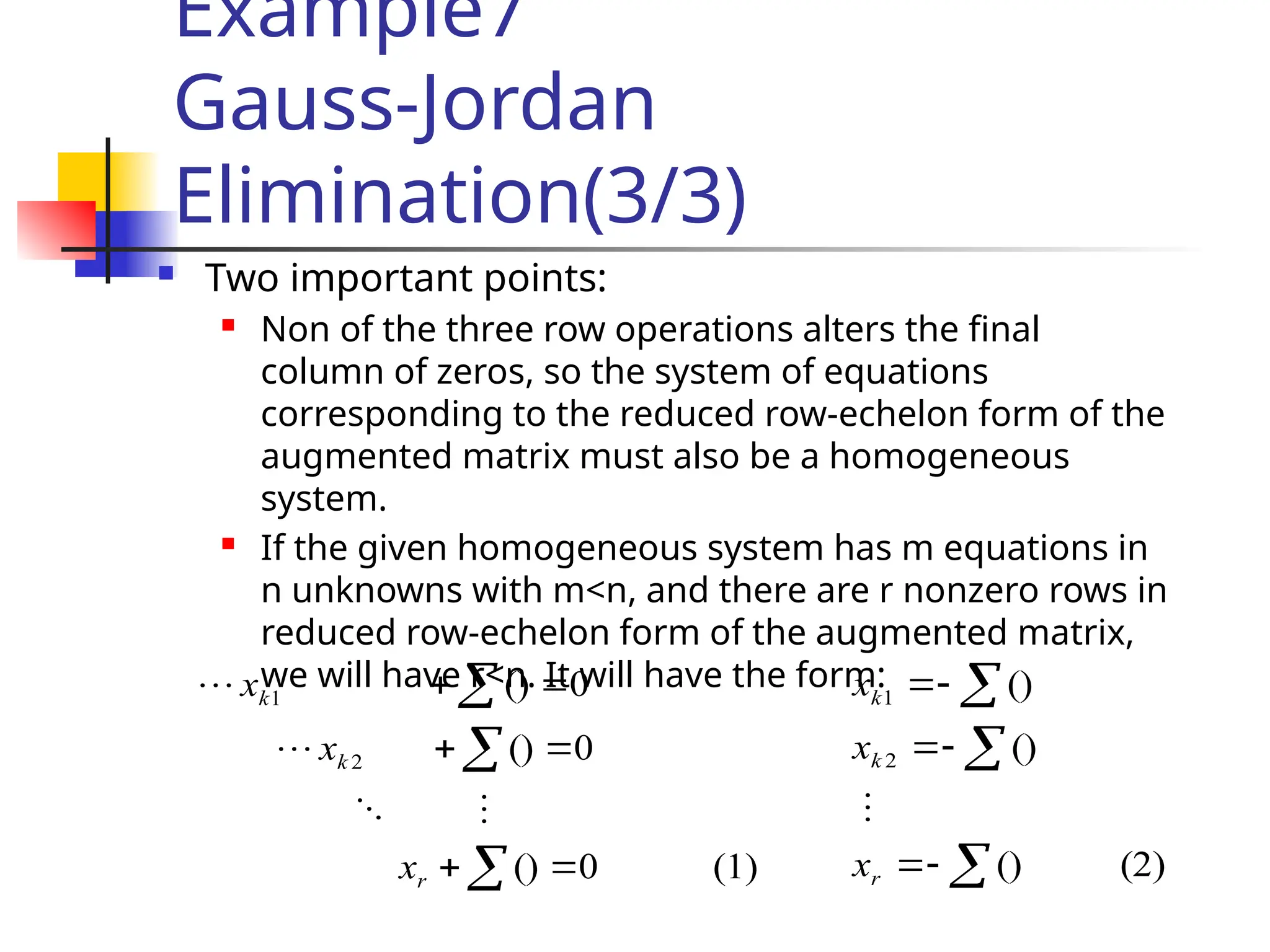 Lecture 4(chapter 1) - (1) linear algebra | PPT