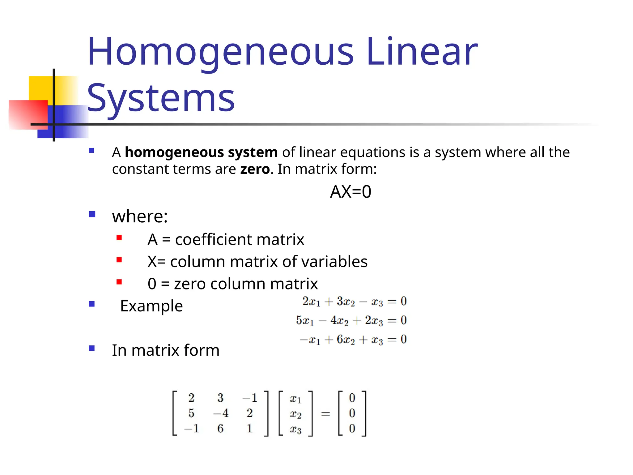 Lecture 4(chapter 1) - (1) linear algebra | PPT