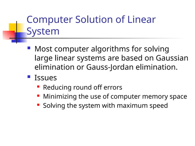 Lecture 4(chapter 1) - (1) linear algebra | PPT
