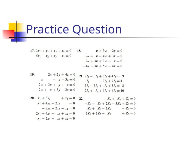 Lecture 4(chapter 1) - (1) linear algebra | PPT