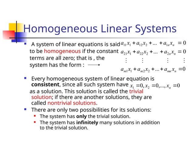 Lecture 4(chapter 1) - (1) linear algebra | PPT