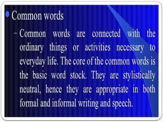Lecture 4 Classification of the English Vocabulary.pptx